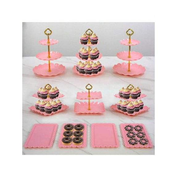 10pcs Cake Rack Set, Including 3 Double Layered Cupcake Racks+3 Triple ...