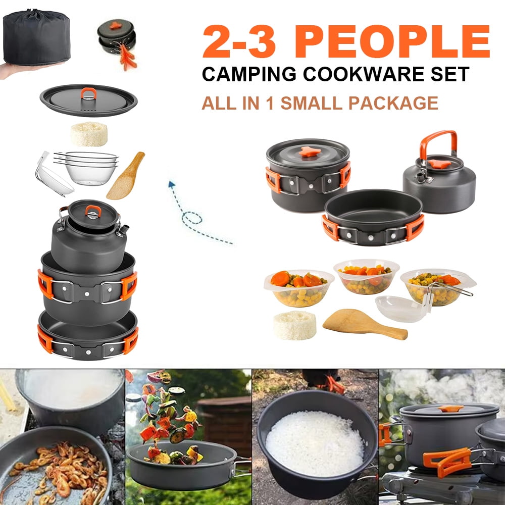 10 Pcs Camping Cookwares Camping Cookware Set Camping Gear Campfire ...
