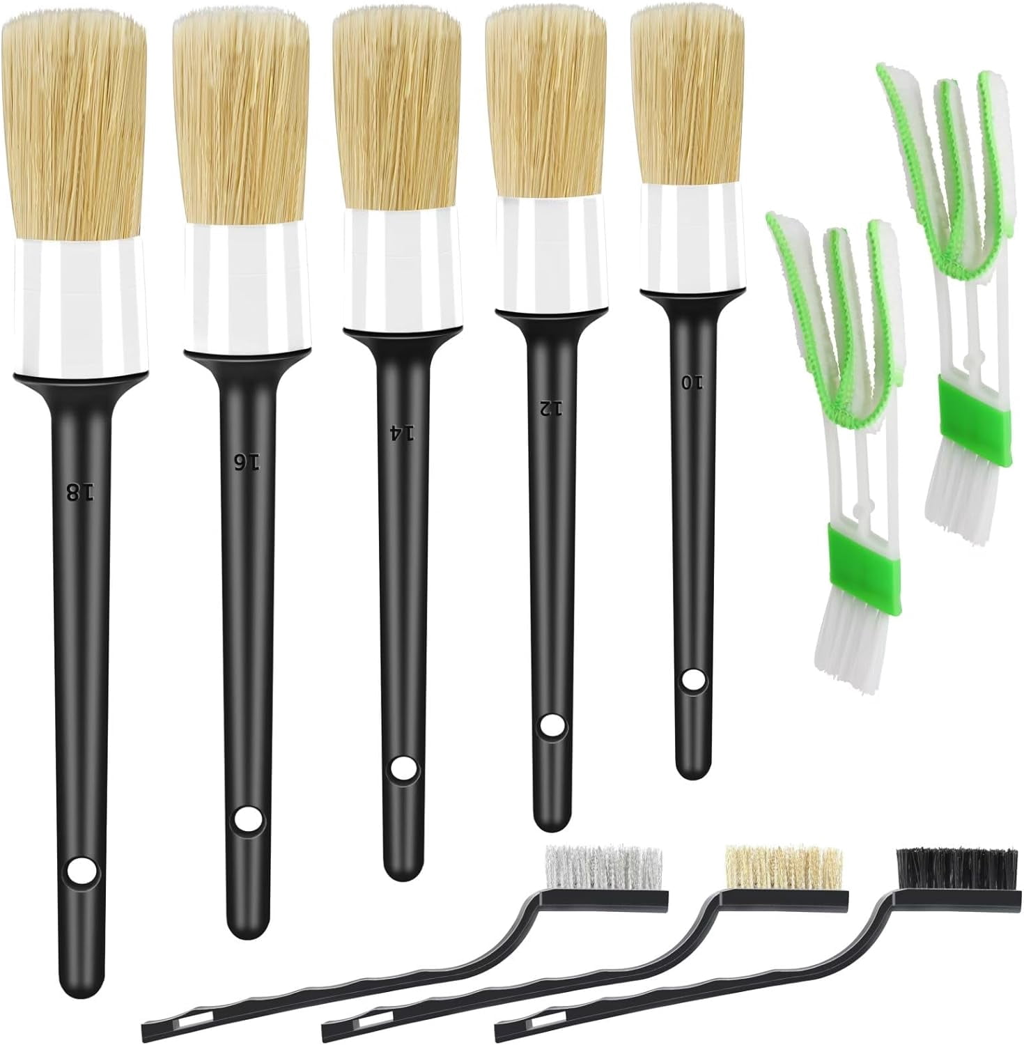 10pcs Car Detailing Kit, Premium Detailing Brush Set Includes 5 Soft ...