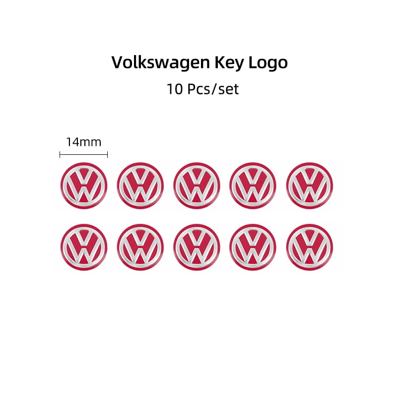 10pcs Car Remote Key Sticker Aluminum Emblem Decal For VW GTI Polo Golf ...