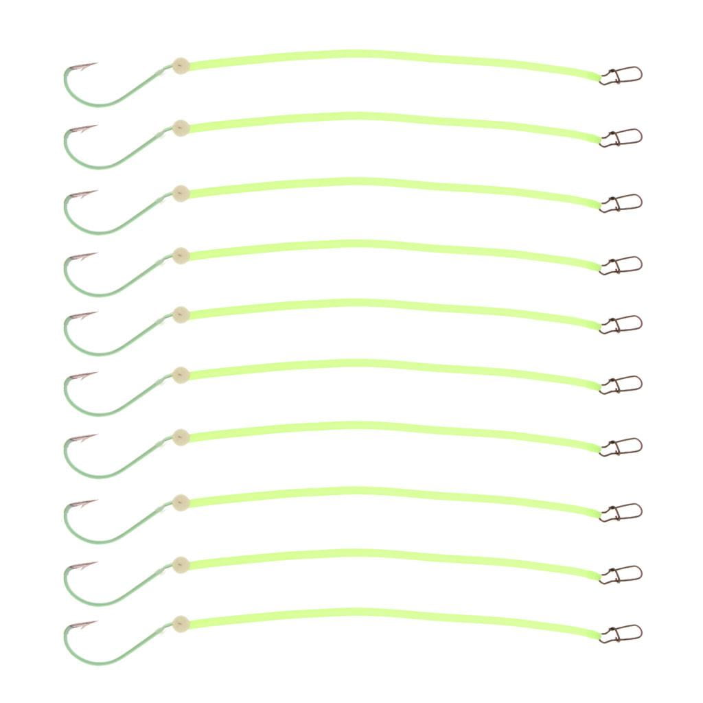 10pcs Carp Fishing Hand Tied Rigs Hair Rigs with The Dark Hook & Rig ...