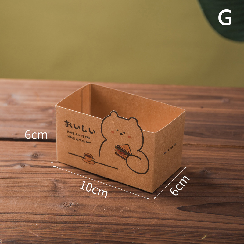 10pcs Cartoon Food Wrapping Paper Box Bread Toast Sandwich Burger ...