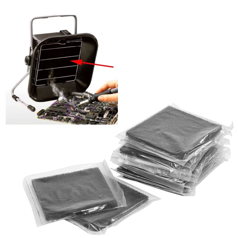 10pcs Charcoal Sheet, Activated Carbon Filters Solder Extractor Filter ...