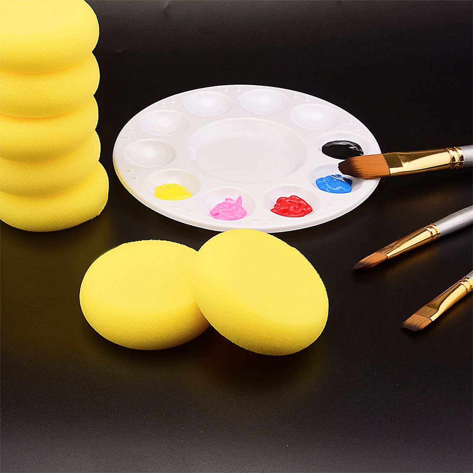 10pcs Children's Painting Round Synthetic Watercolor Artist Sponges For ...