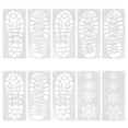 10pcs Christmas Hollow Stencil DIY Snowflake Stencil Footprint Template ...