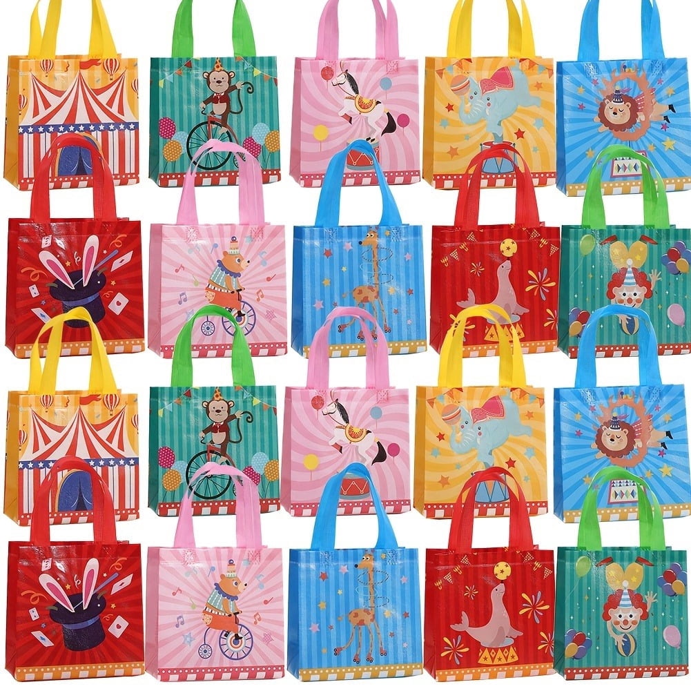 10pcs Circus Gift Bags Carnival Party Gift Bag Colorful Circus Theme ...