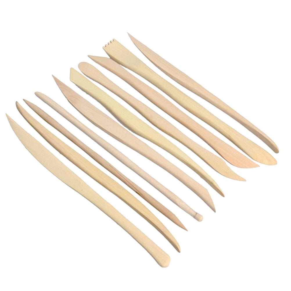 10pcs Clay Modeling and Carving Kit Wooden Clay Sculpture Tools for ...
