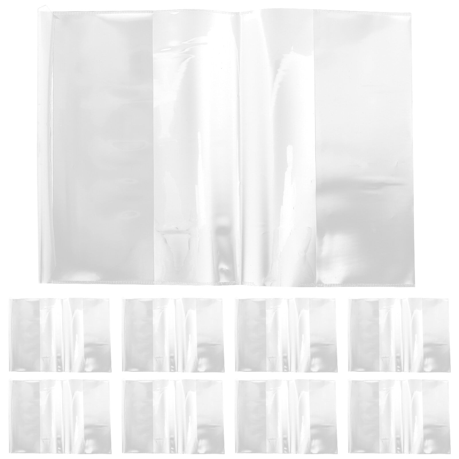 10pcs Clear Book Cover Width Adjustable Book Cover Soft Cover Books ...