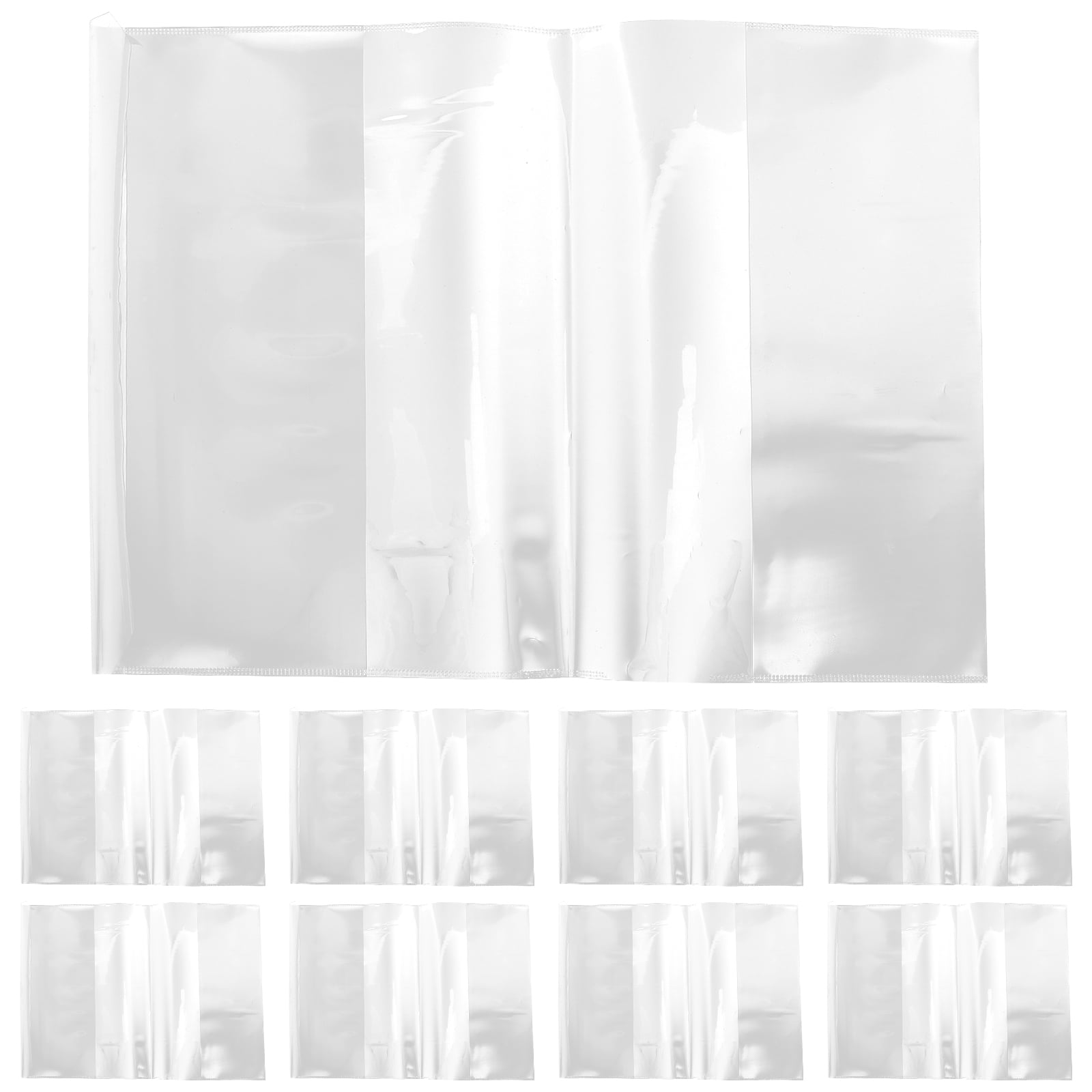 10pcs Clear Book Cover Width Adjustable Book Cover Soft Cover Books ...