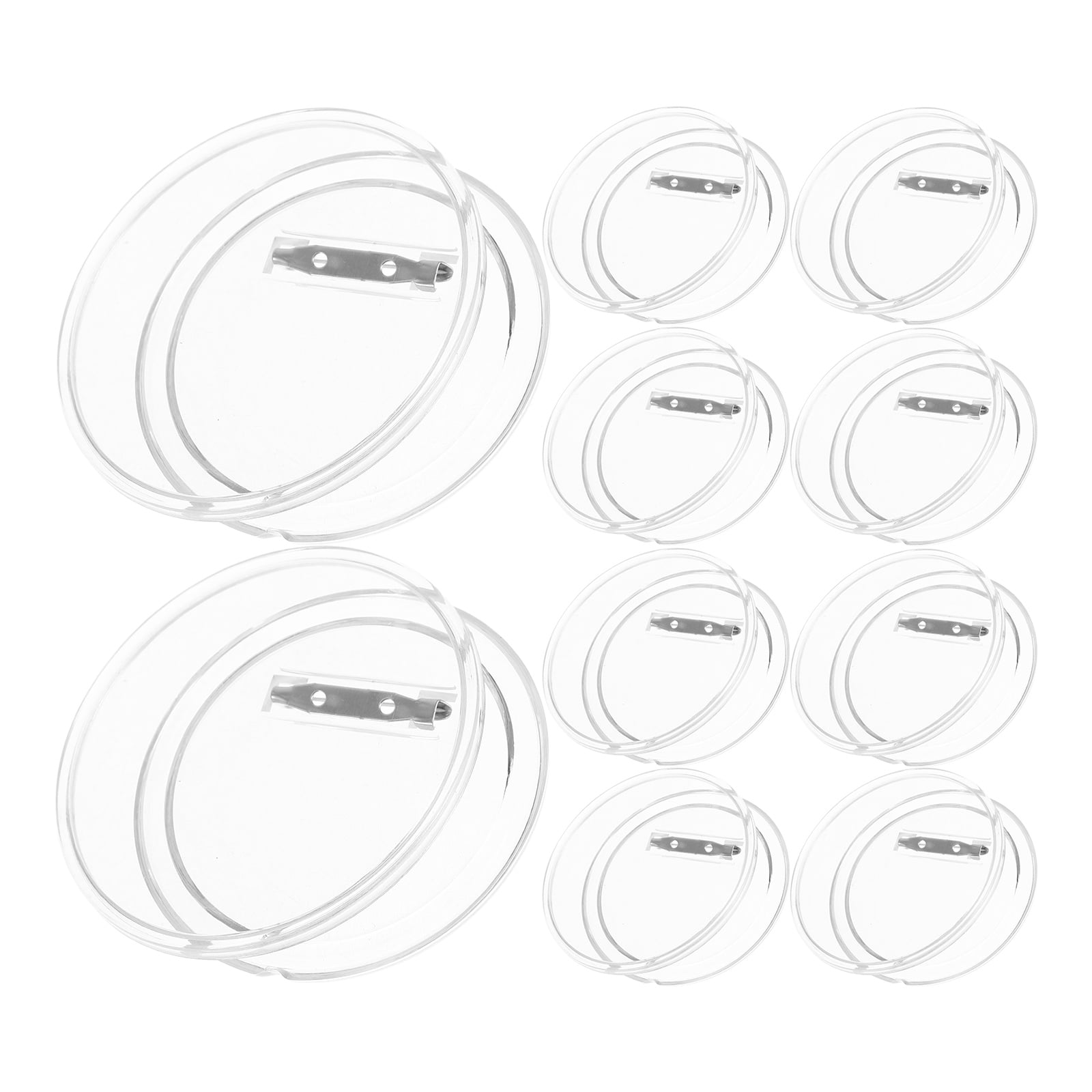 10pcs Clear Button Pins Make Your Own Buttons Picture Button Pin ...