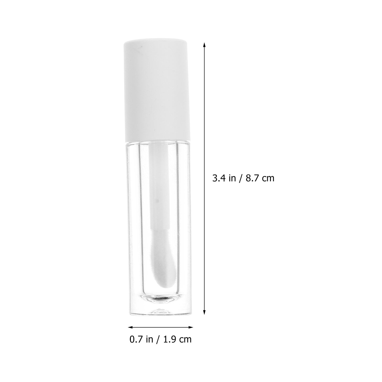 10pcs Clear Lip Gloss Bottles 5ml Mini Lip Oil Bottles White Round Lip ...