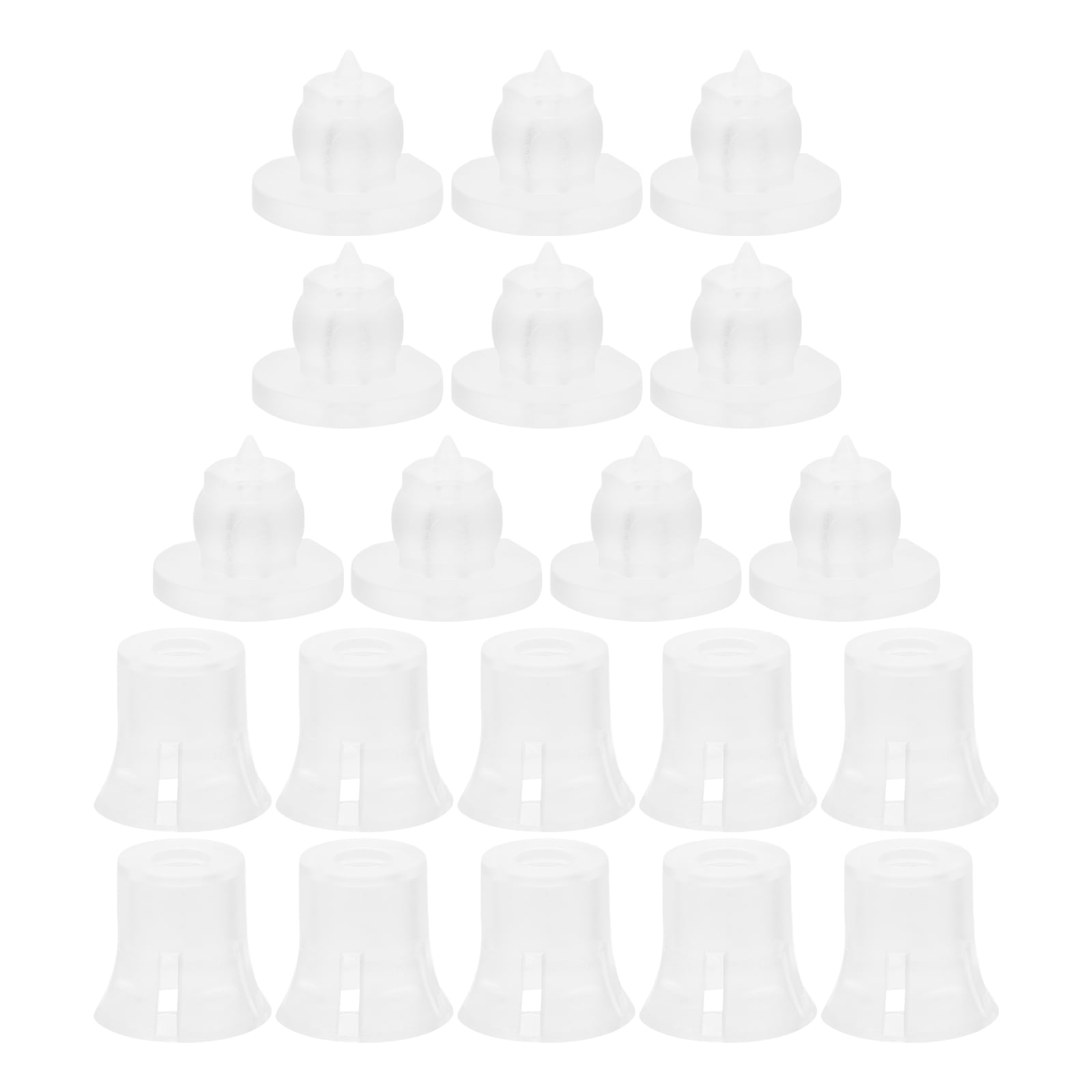 10pcs Clear Plastic Bolt and Nut Set Mounting Hardware Plastic Screws ...