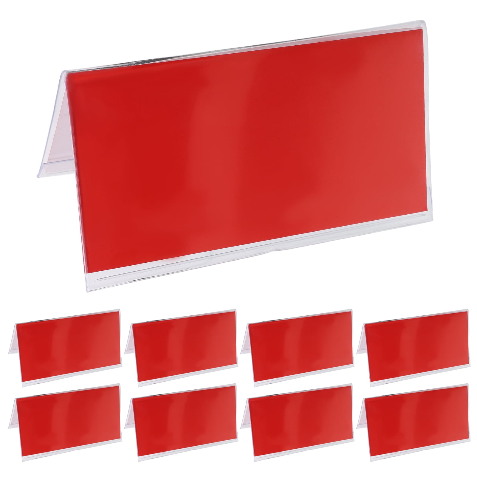 10pcs Clear Plastic Name Plates for Desk Name Plate Holder Desk Sign ...