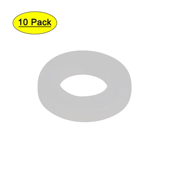 10pcs Clear Silicone Round Flat Washer Assortment Size 10x19x3mm Flat ...