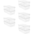 10pcs Clear Stackable Plastic Storage Bins with Lids and Handles ...