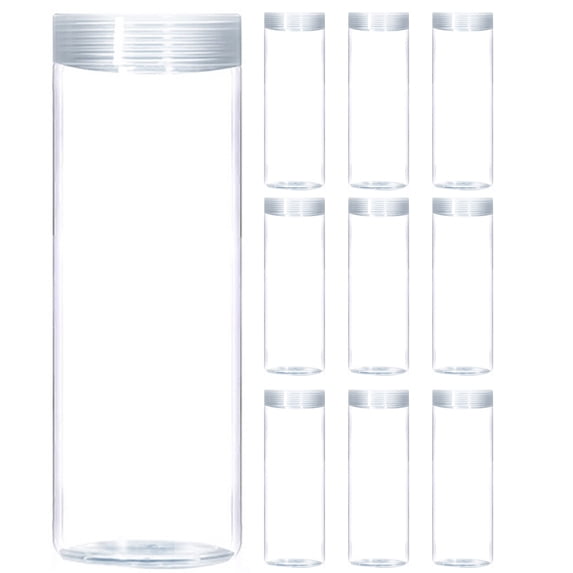 10pcs Coin Tubes Coin Storage Holder Collectibles Clear Coin Container ...
