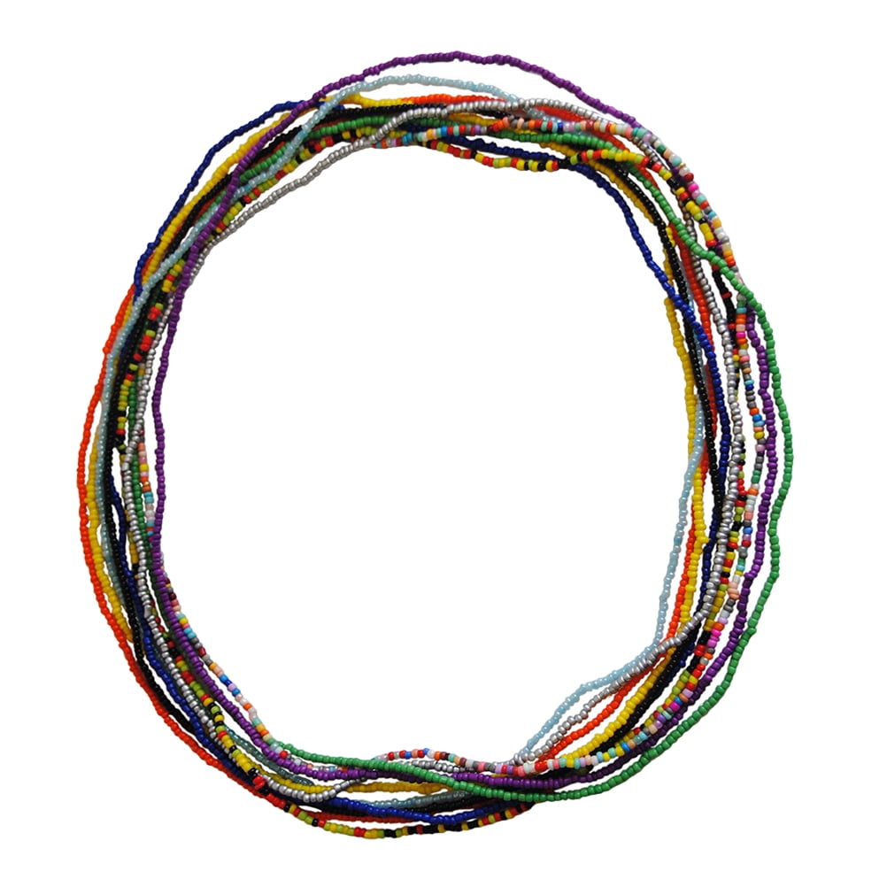 10pcs Colorful Beads Waist Chain Multi-layer Body Chain Women Costume ...