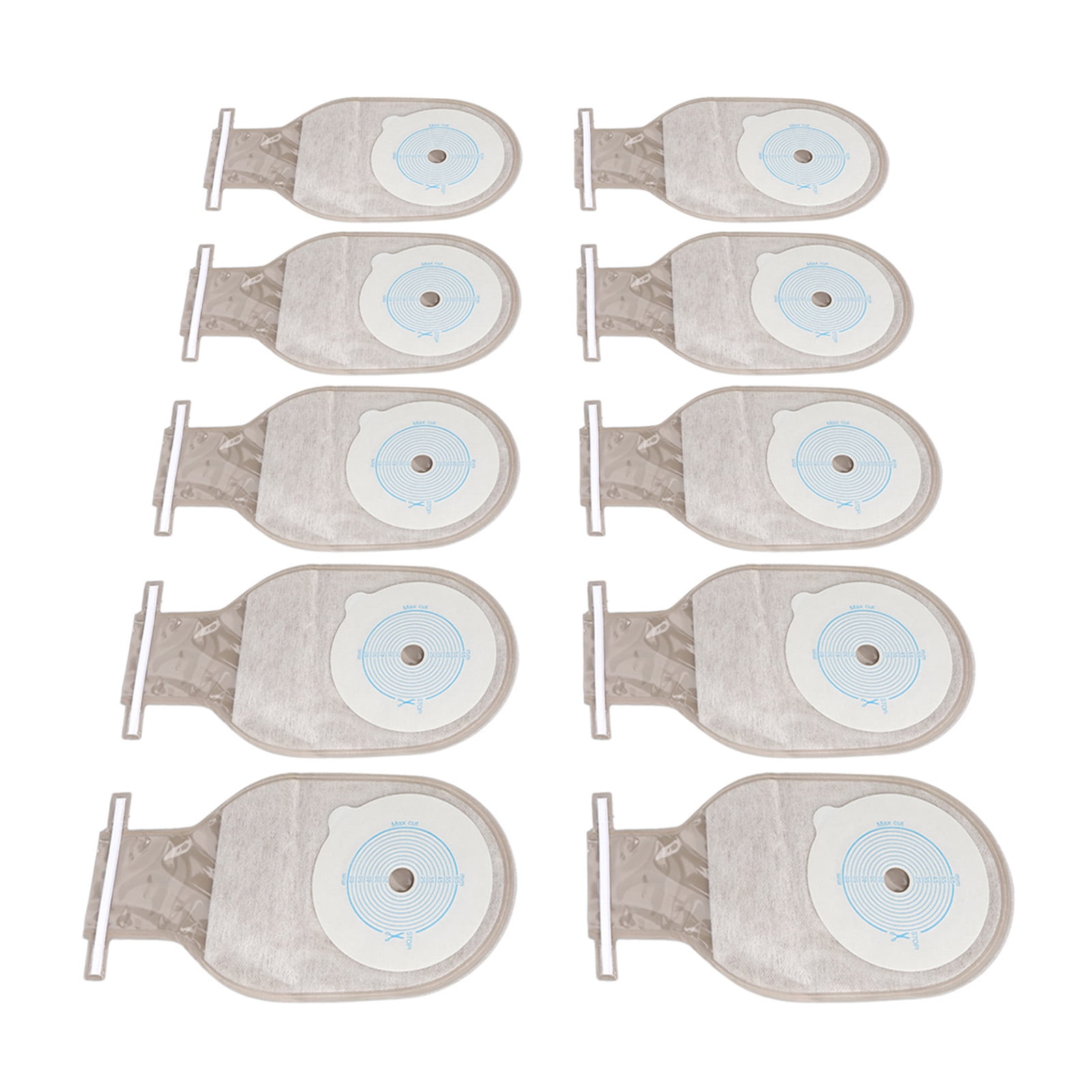 10pcs Colostomy Bag, Disposable Adhesive Piece Drainable Ostomy Pouch ...
