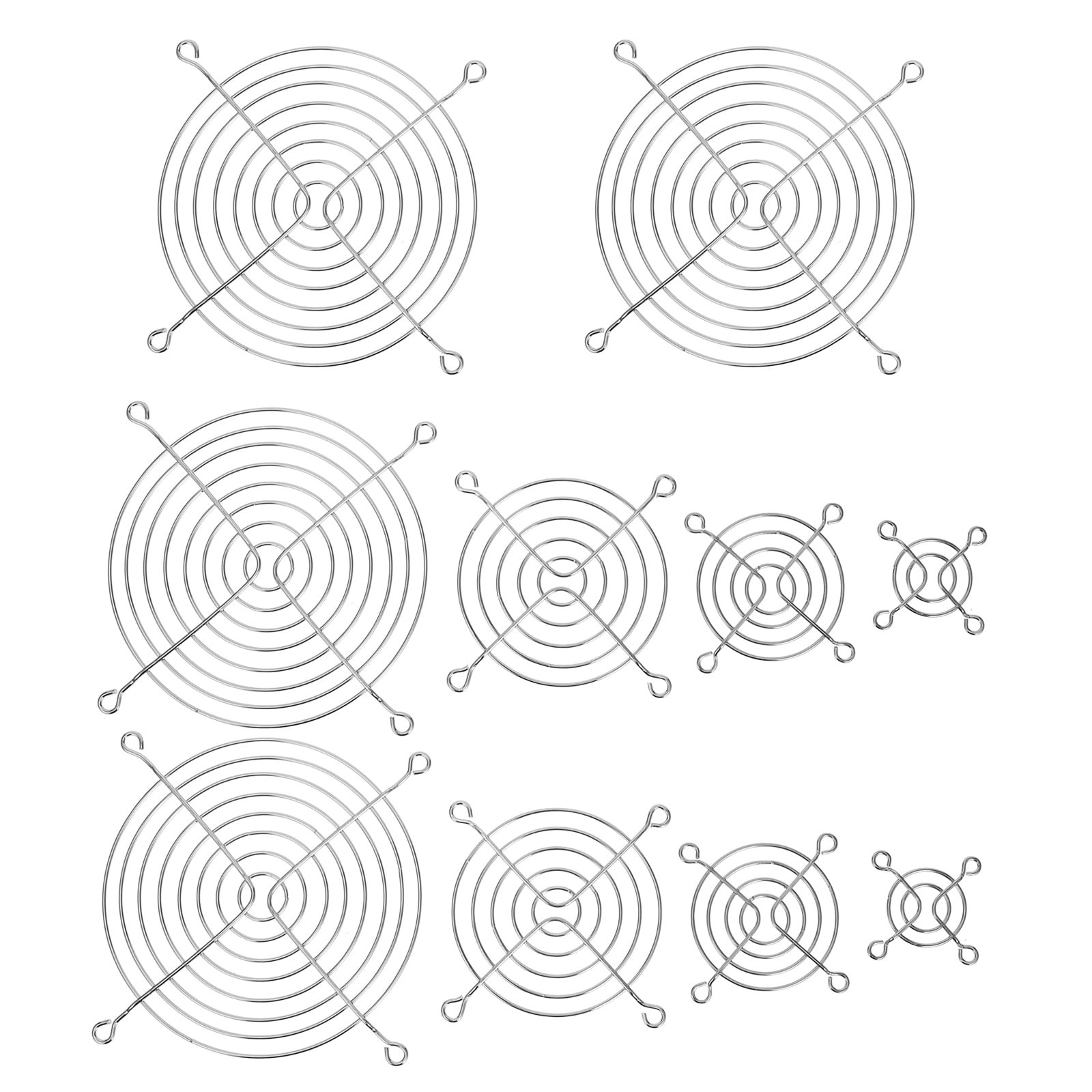 10pcs Computer Fan Grills with Screws Dustproof Mesh Covers for PC ...