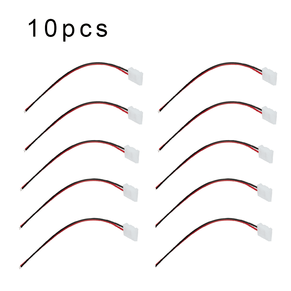 10pcs Connector Joining Joint Clip Jointer with wire for 8mm LED Strip ...