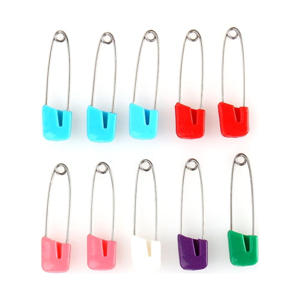 10pcs Craft Sewing Safety Pins Hold with Safe Locking Closures ...