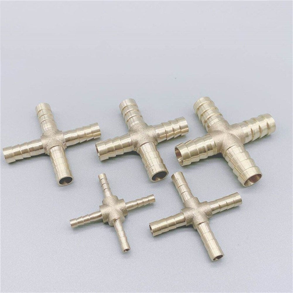 10pcs Cross Shaped Pipe Fitting 4 Way 4mm 6mm 8mm 10mm 12mm Hose Barb ...