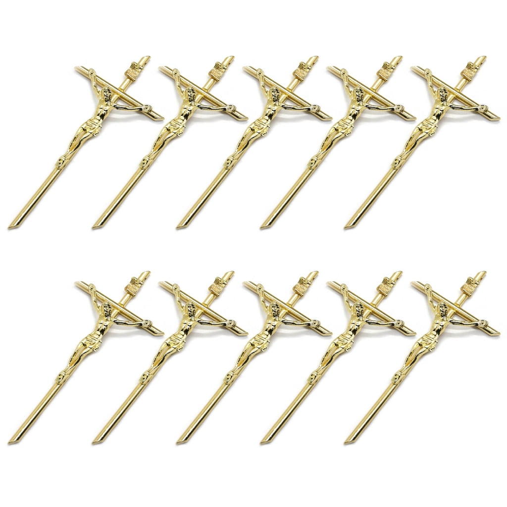 10pcs Crucifix Wall Cross Metal Catholic Hanging Cross Wall Decoration ...