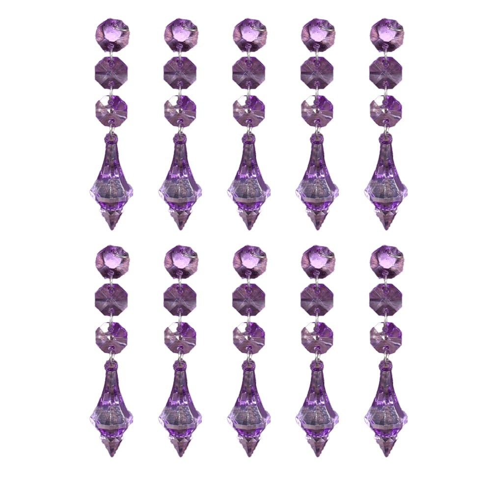 10pcs Crystal Cone Teardrop Crystal Glass Chandelier Prism Acrylic ...