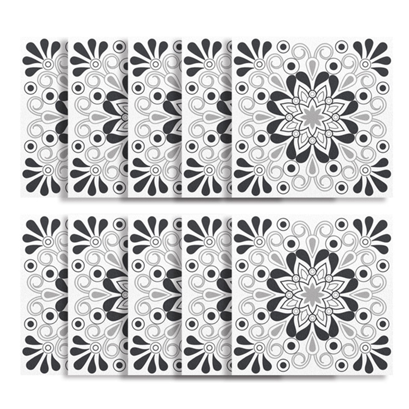 10pcs Crystal Tile Stickers Bathroom Kitchen Home Wall Floor DIY Decor ...