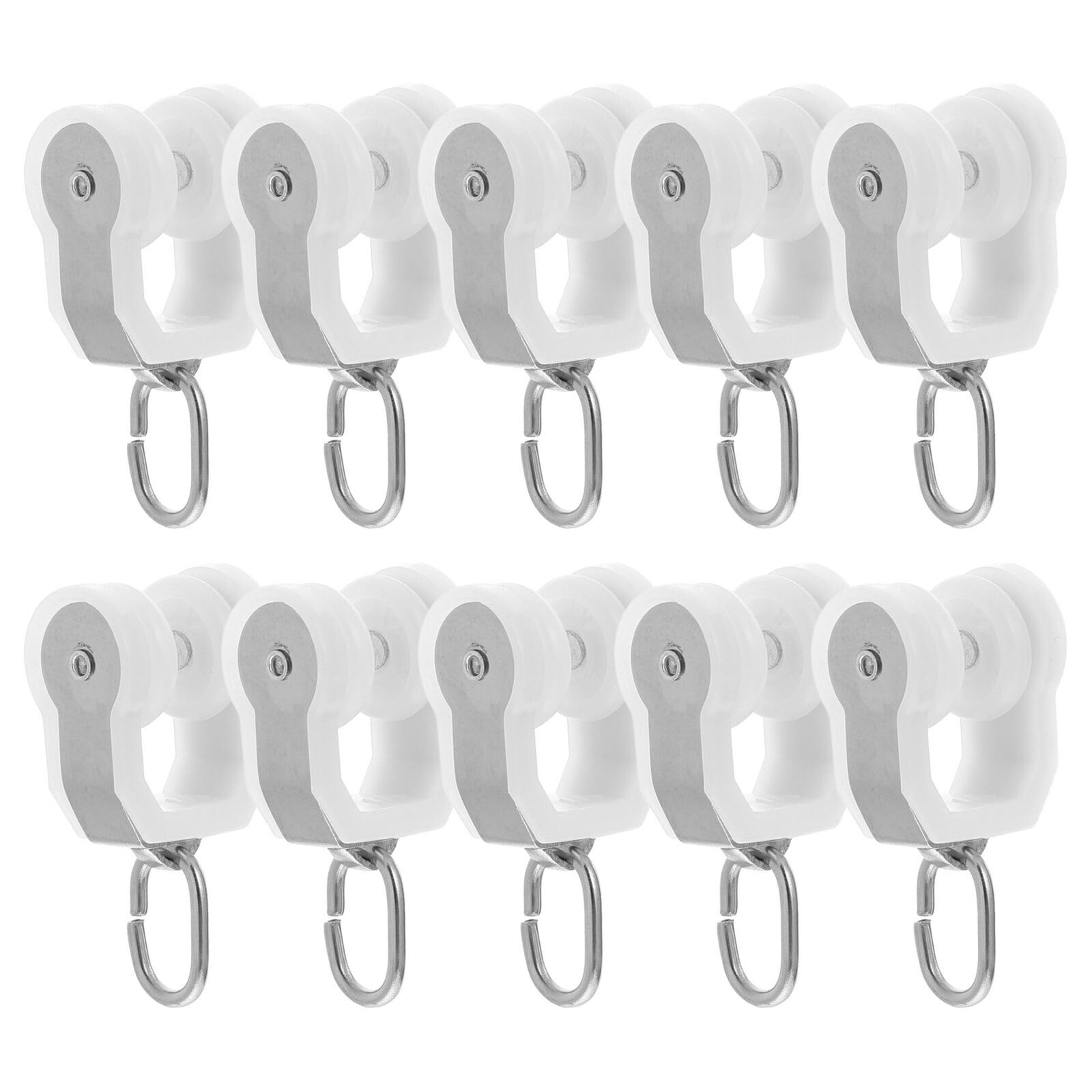 10pcs Curtain Glider Hooks Curtain Rail Track Gliders Sliding Roller ...