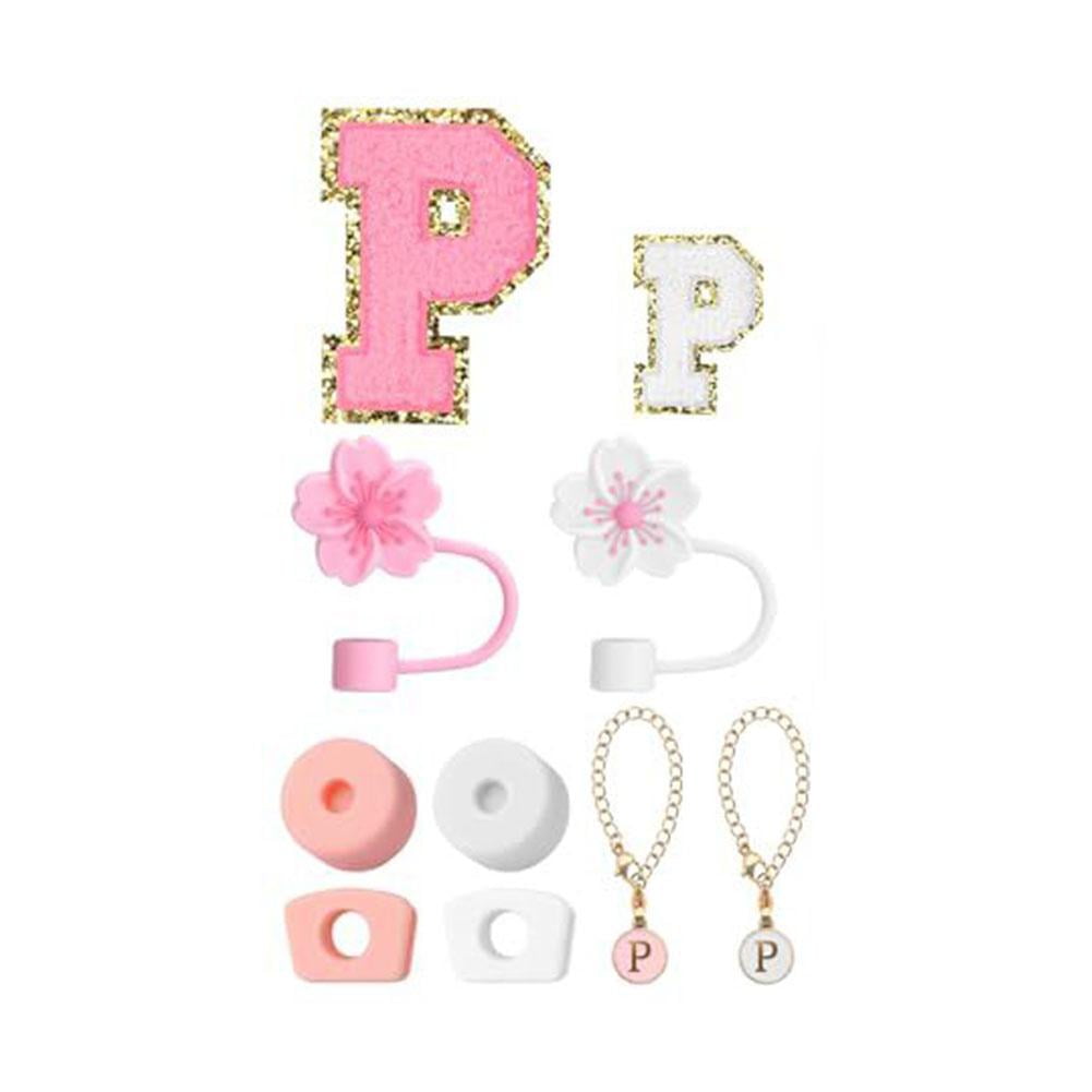 10pcs Custom Name Cups Accessories Set for 40 oz Cups,Flower Straw ...