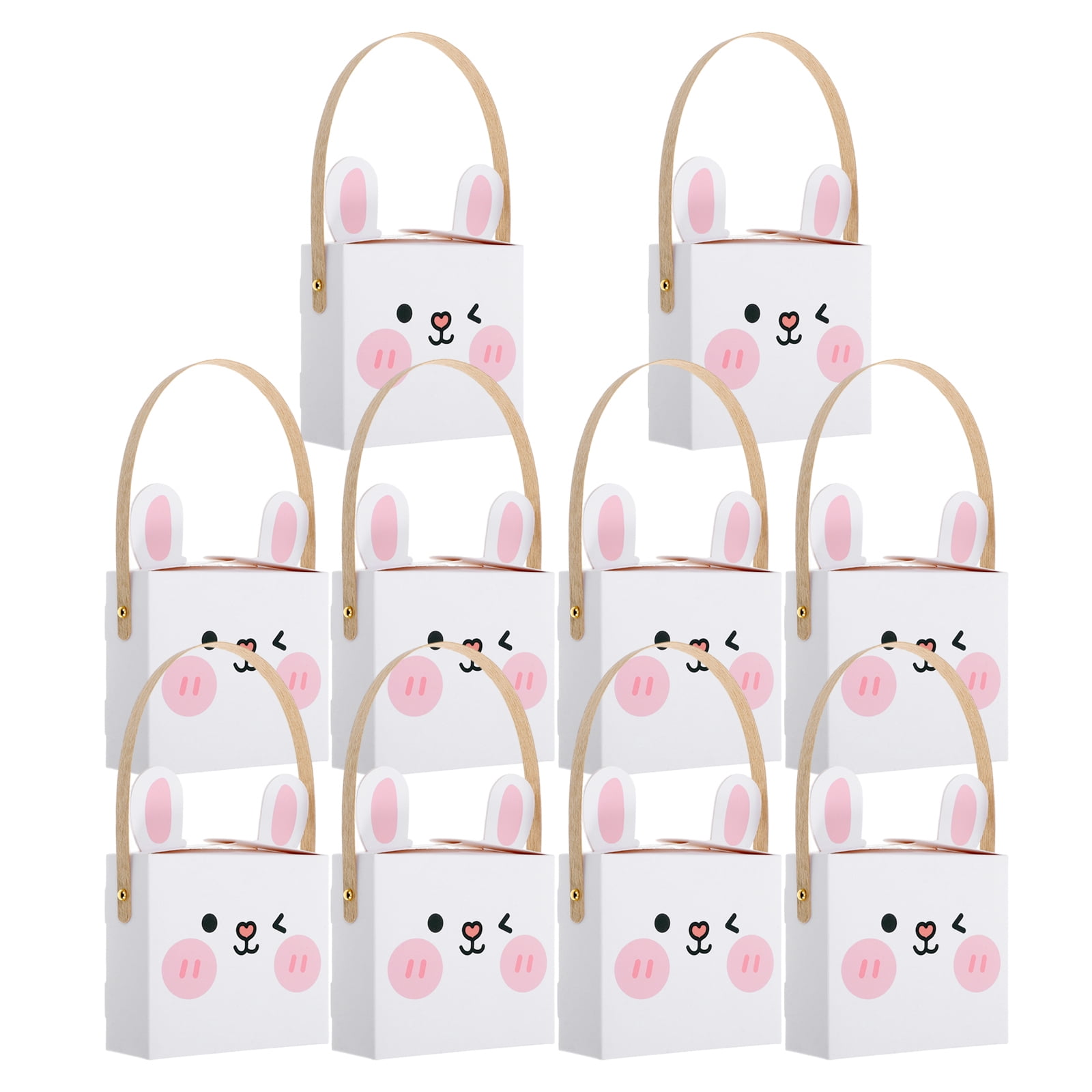 10pcs Cute Animal Favor Boxes Cartoon Farm Animal Treat Bags Portable ...