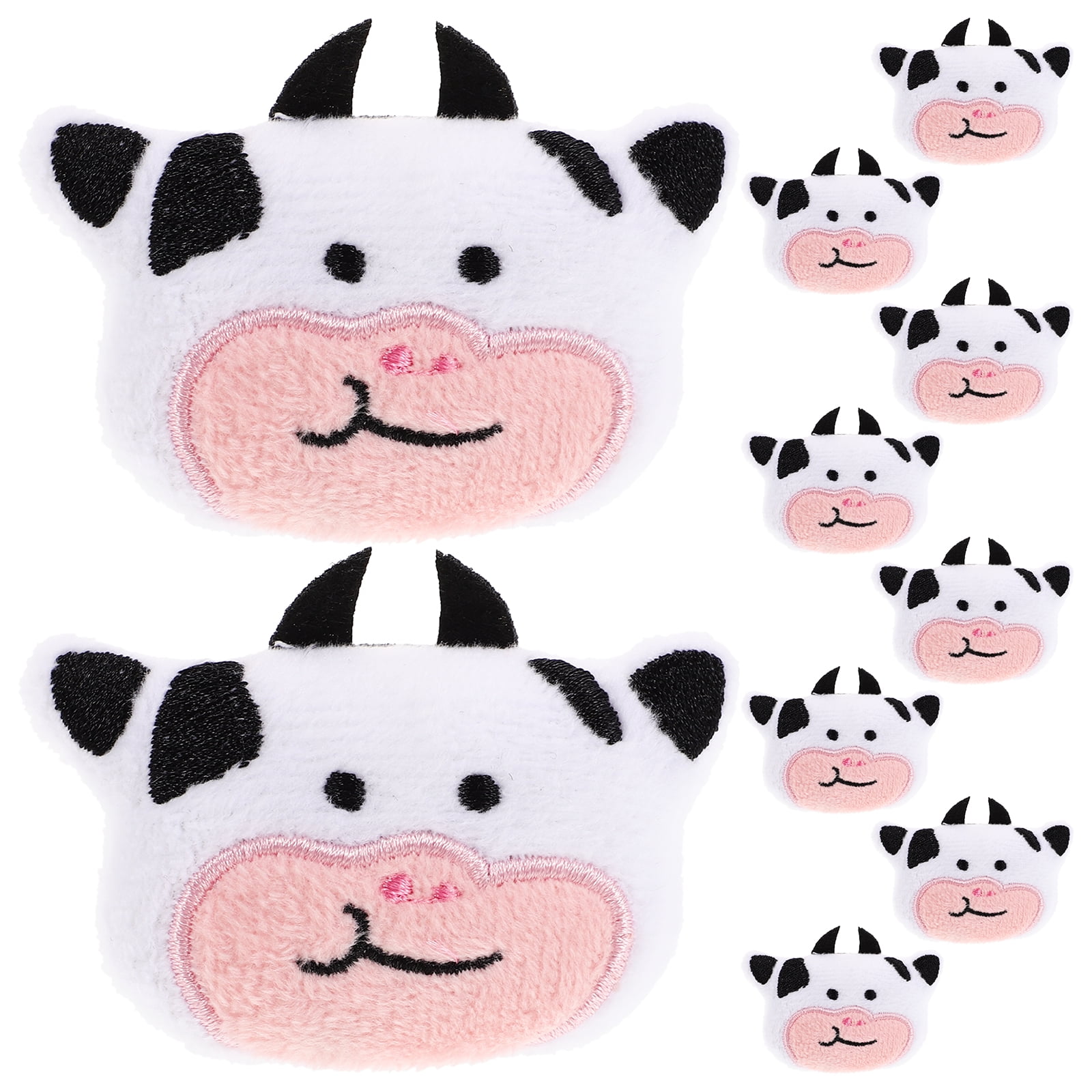 10pcs Cute Stuffed Cow Plush Toys Soft Cartoon Cow Ornaments Adorable ...