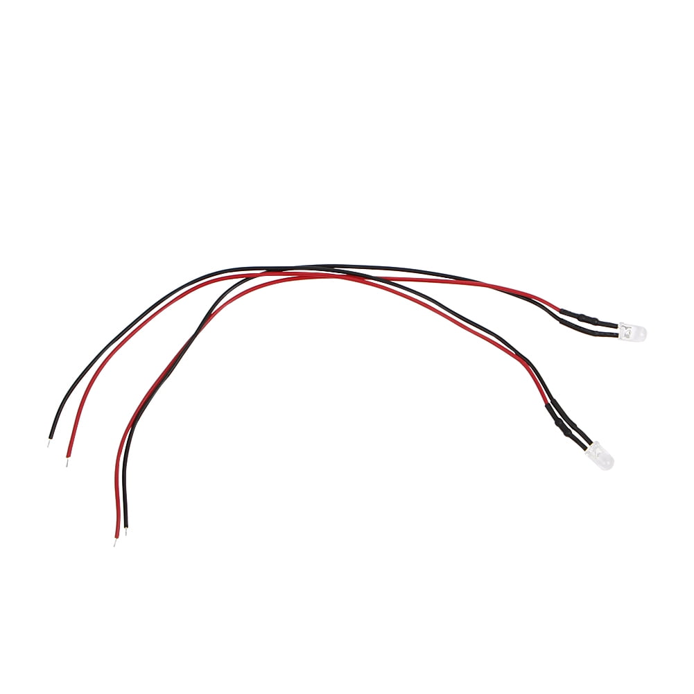 10pcs DC 12V 18cm 5mm Pre Wired LED Lamp Light Bulb Emitting Diode ...