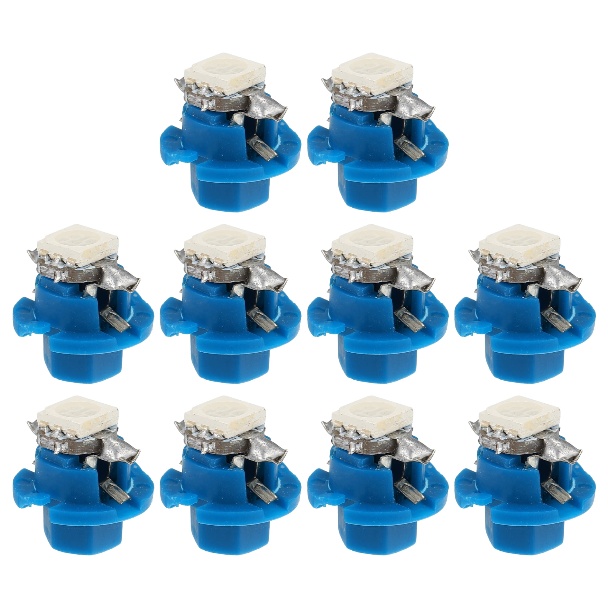 10pcs DC 12V T5 5050 LED Lights Dashboard Light Blue for Car Internal ...