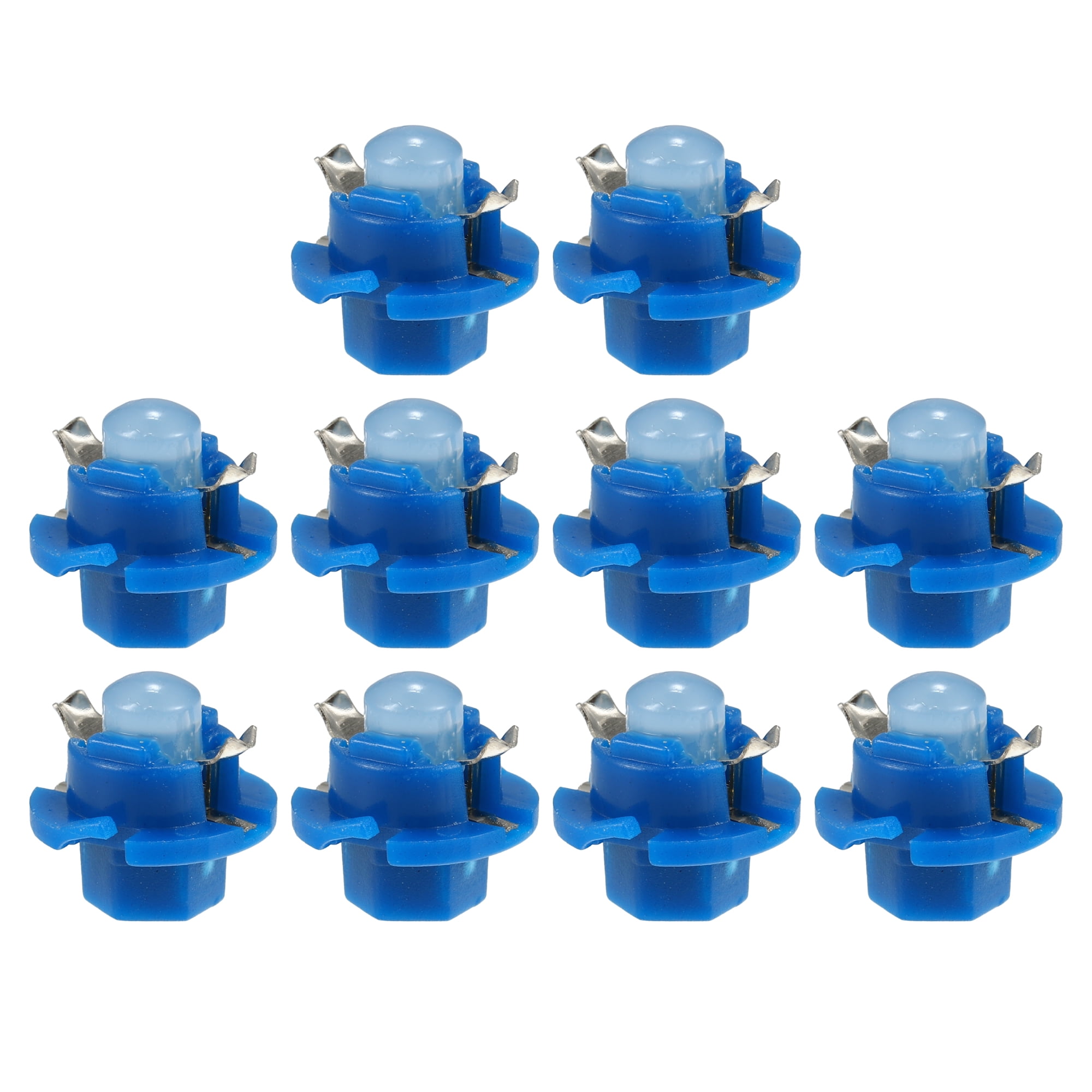 10pcs DC 12V T5 B8.4D LED Lights Dashboard Light Blue for Car Internal ...