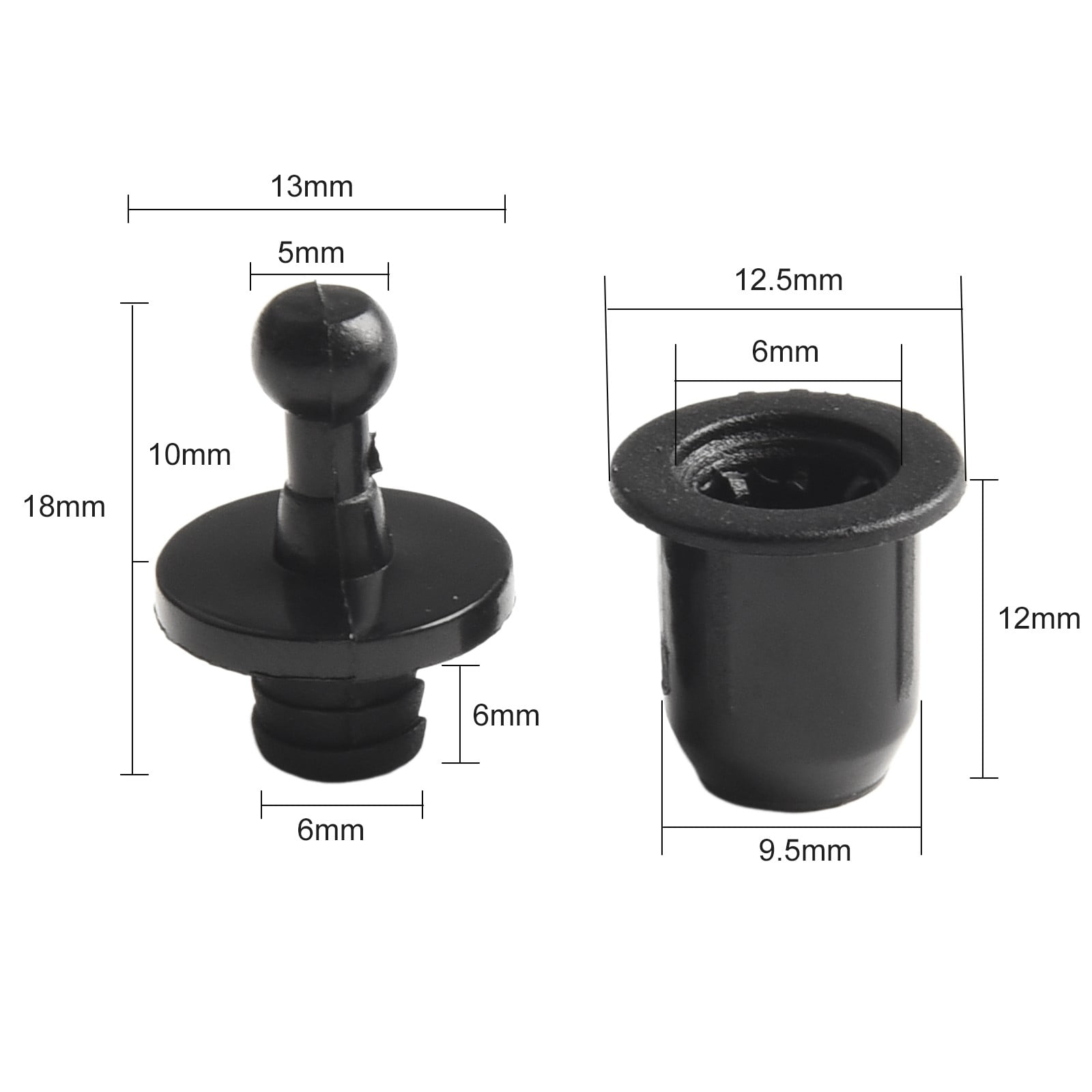 10pcs DIY Audio Speaker Buckles Plastic Ball Socket Type Grill Guides ...