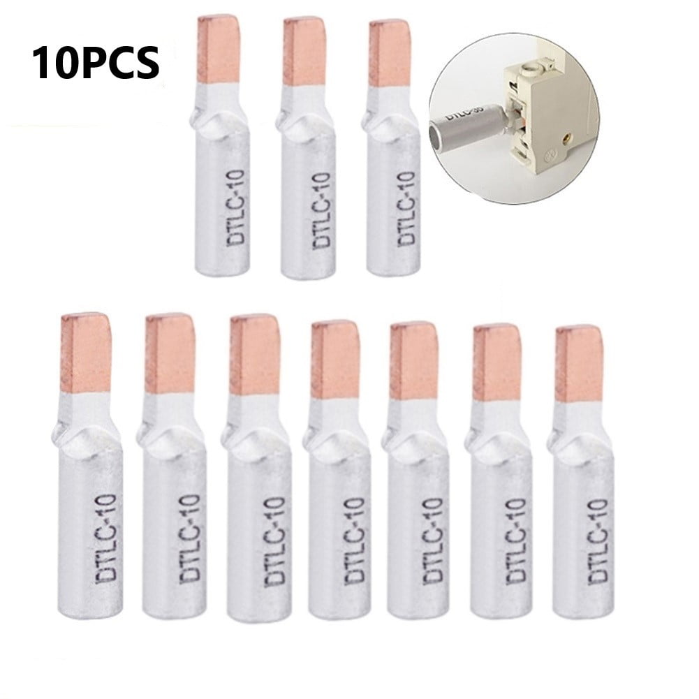 10pcs DTLC Wire Terminal Cable Lugs Copper Aluminum Wiring Connector ...
