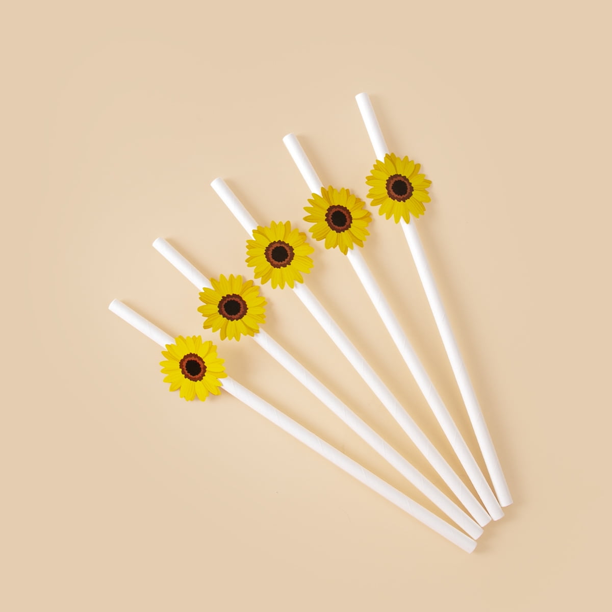10pcs Daisy Paper Straws Daisy Party Decorations Disposable Flower ...