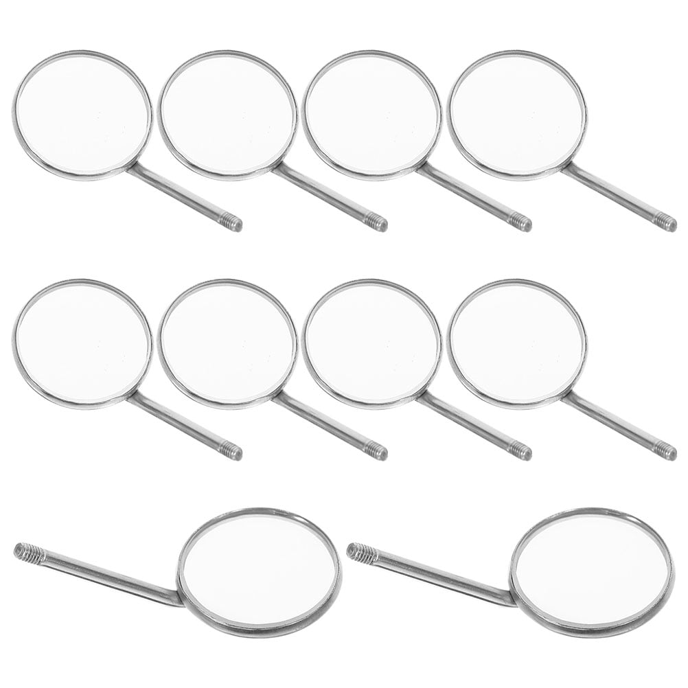 10pcs Dental Mirrors Portable Inspection Mirrors Observation Teeth ...