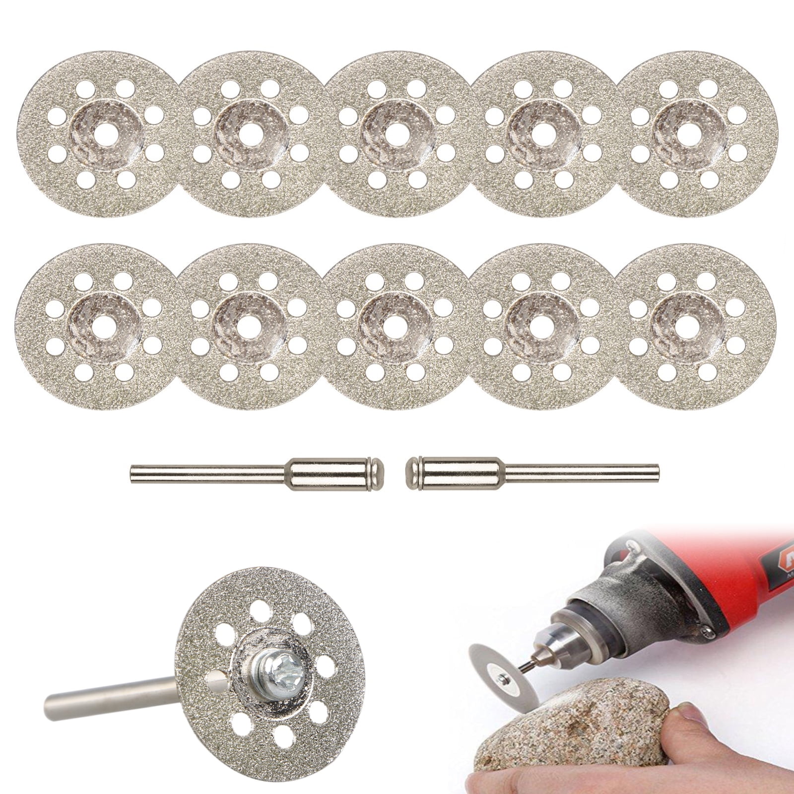 EEEkit 10pcs Diamond Cutting Wheel Blades, 22mm Metal, Tile, Glass ...