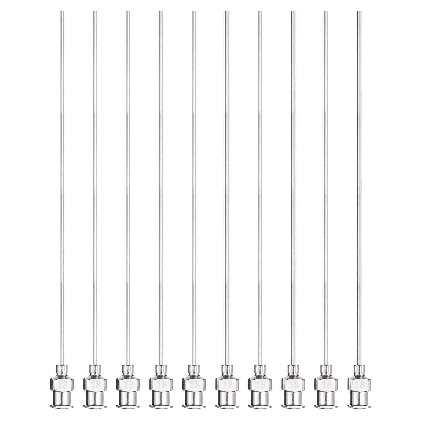 10pcs Dispensing Needles 18 Gauge 4 Inch Stainless Steel Blunt Tip Luer ...
