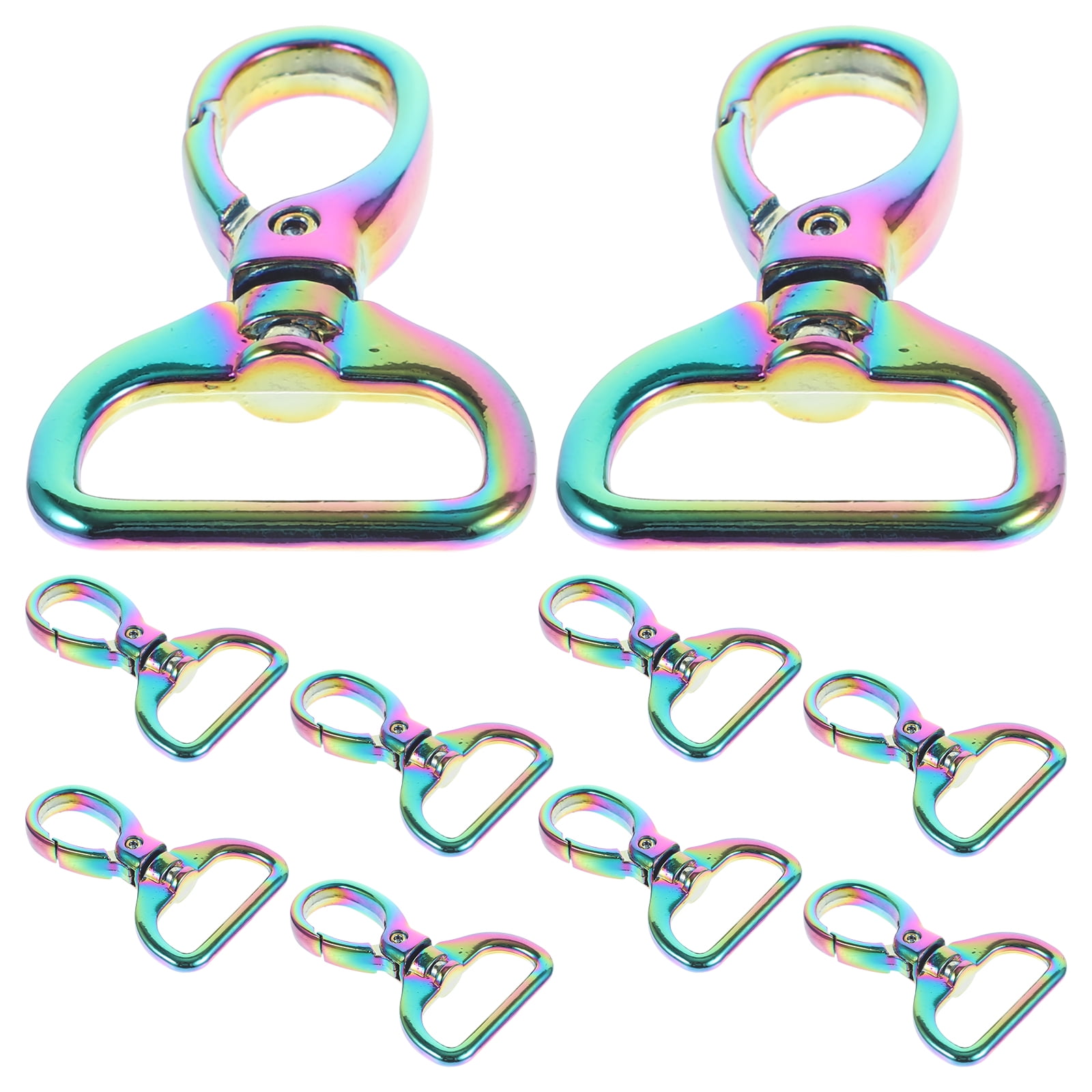 10pcs Diy Key Connecting Buckles Metal D Rings Keychains Key Rings for ...