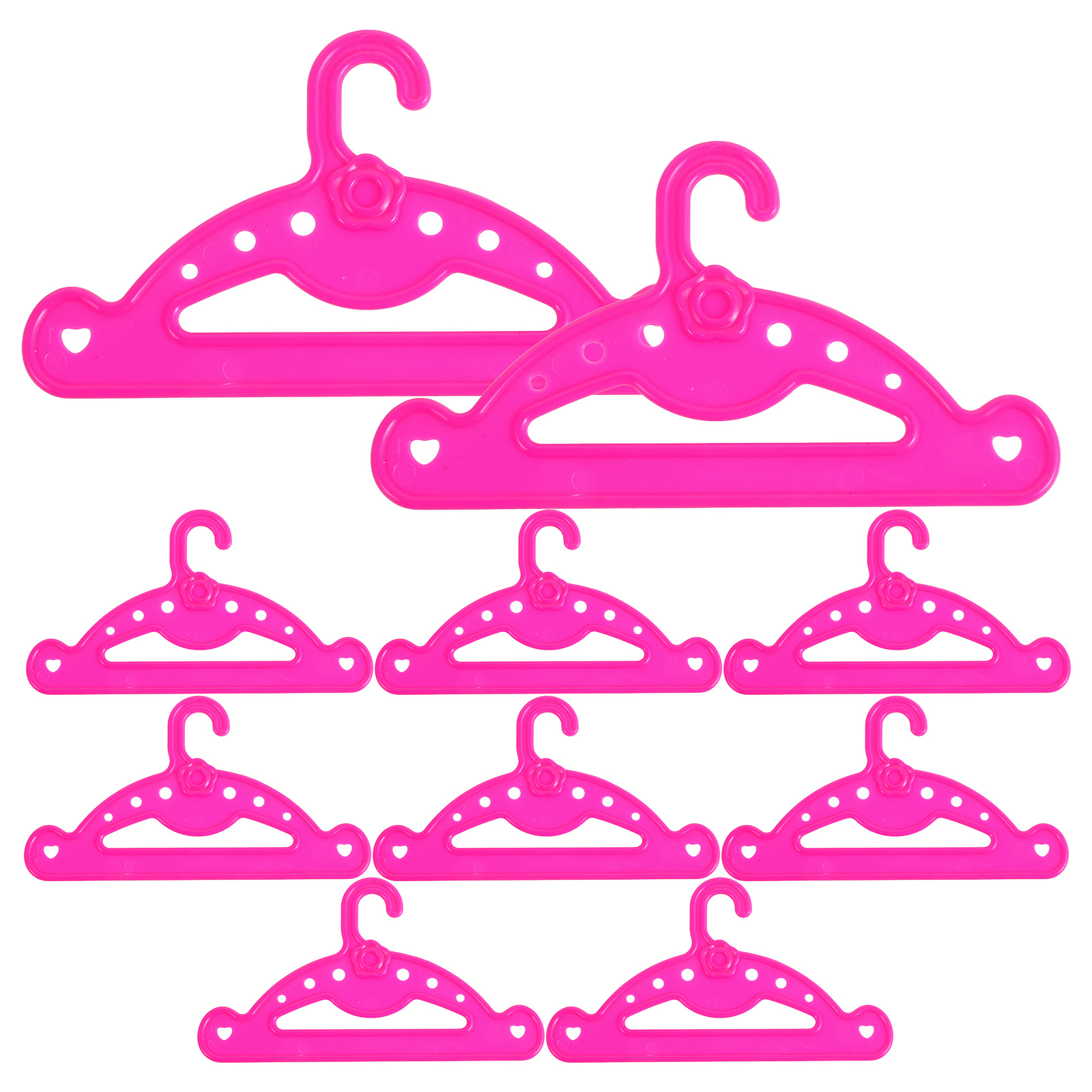 OUNONA Hemoton 10pcs Mini Doll Clothes Hangers Plastic Hangers for Doll ...