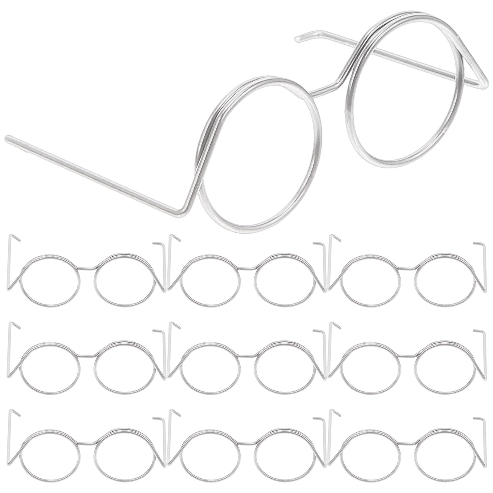 10pcs Doll Glasses Metal Wire Rim Doll Eyewear Mini Sunglasses Dolls Dress Up Toys