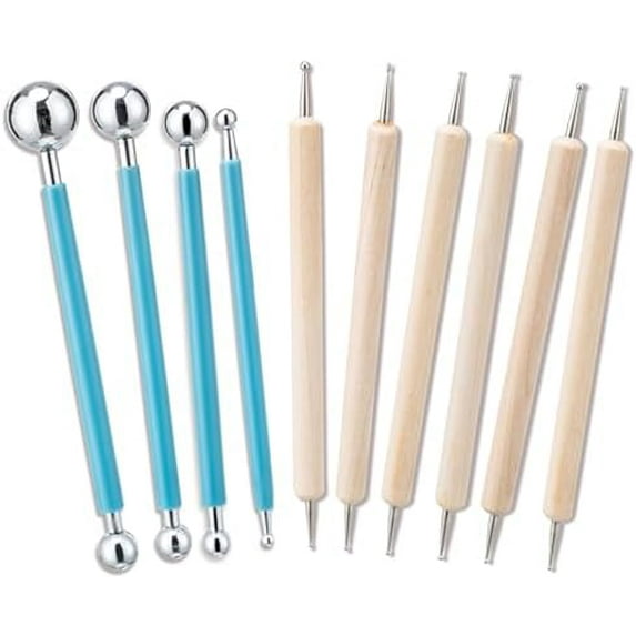 10pcs Dotting Styluses Tools, Double Side Stainless Steel Ball Head Dot ...
