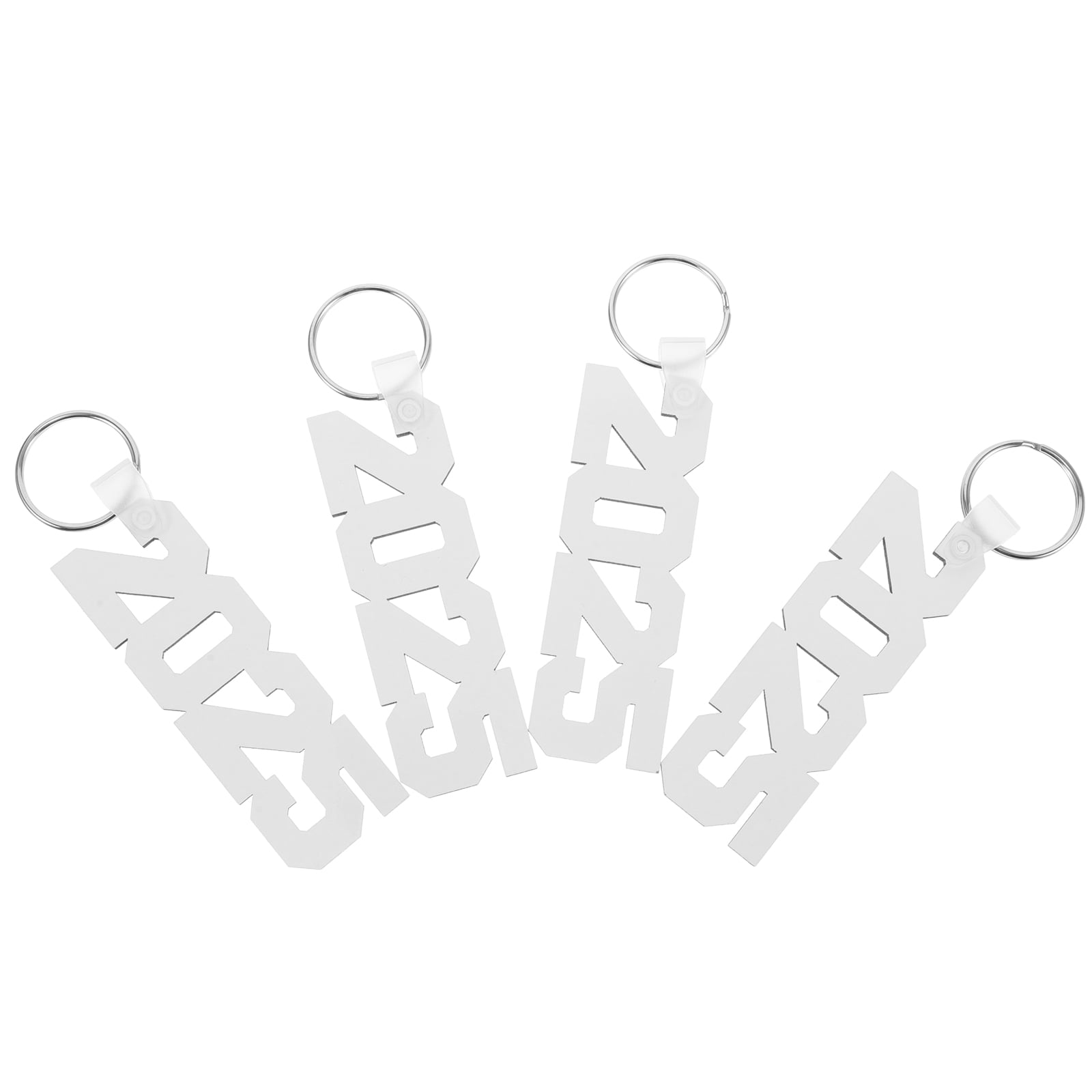 10pcs Double Sided Printable Key Rings Sublimation 2025 Keychain Year ...