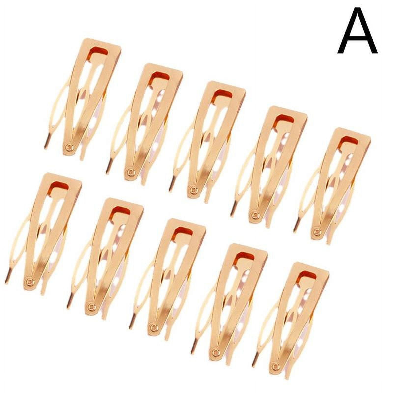 10pcs Double-grip Hair Side Clips Metal Snap Barrettes Nice Tools Hair ...