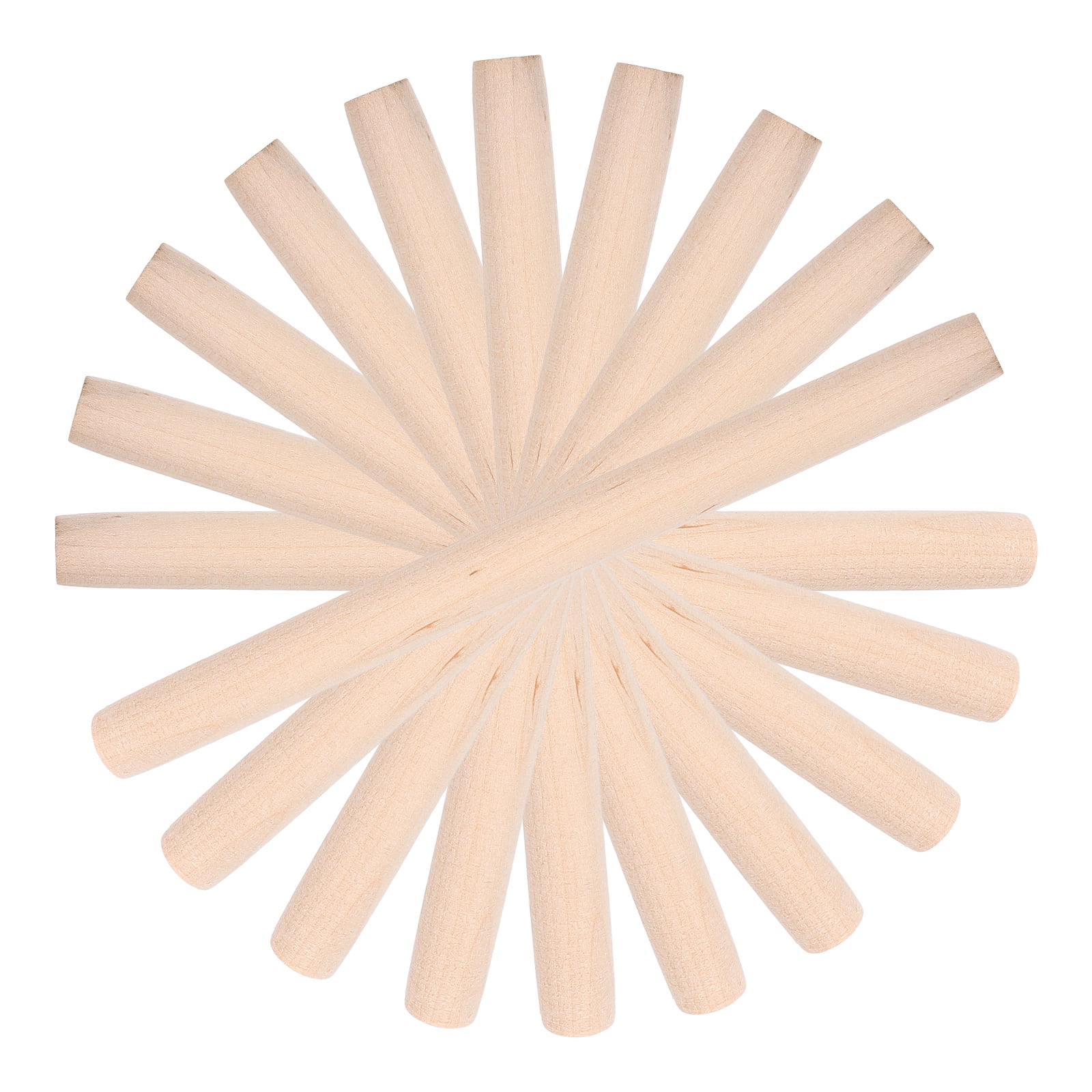 MLINS 10pcs Dowel Rods DIY Wooden Sticks Pre Cut Round Long Hardwood ...