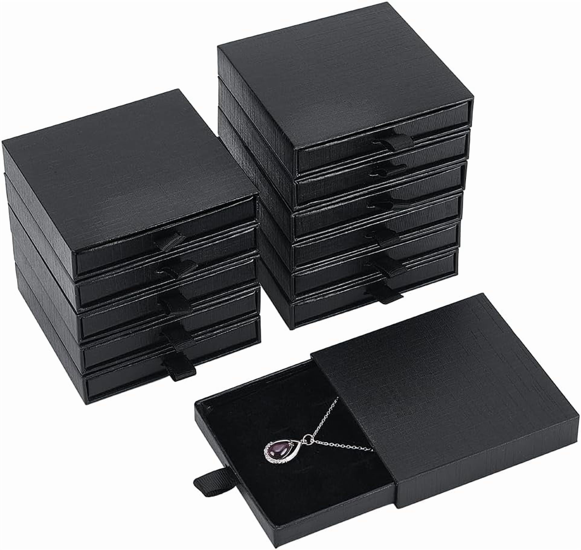 10pcs Drawer Cardboard Jewelry Boxes Black Jewelry Gift Boxes Jewelry ...
